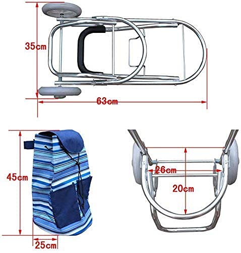 Shopping Trolley on Wheels Multi Function Shopping Cart Two-Wheel Aluminum Alloy Ultra-Light Portable Folding Cart is Practical and Convenient to Fold Storage Hand Trucks,D,87 * 35Cm ,Sho