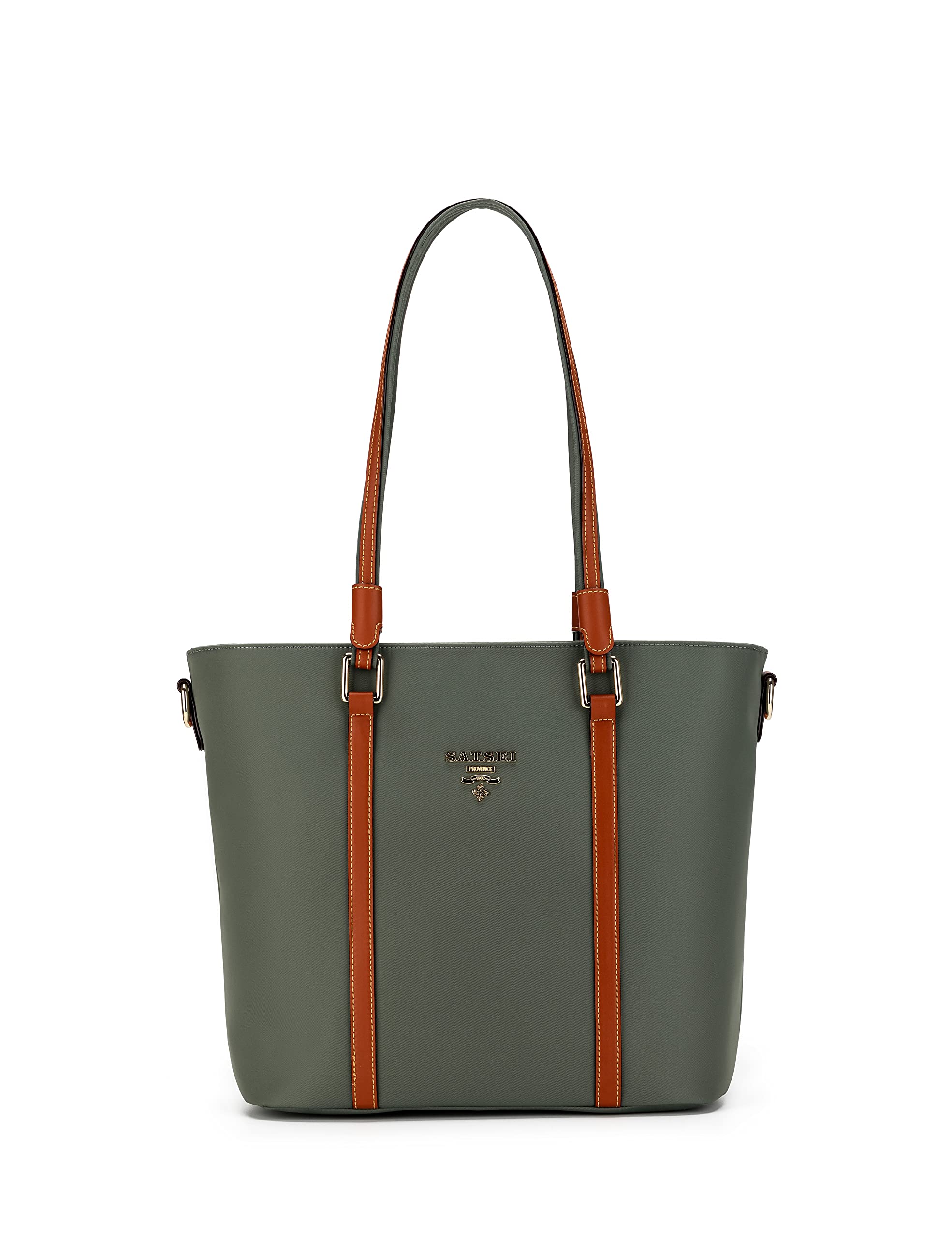 SATSEI Tote Bag Stylish Shoulder Bag Nylon Work Tote Bags,Slim Business Ladies Work Shoulder Bag