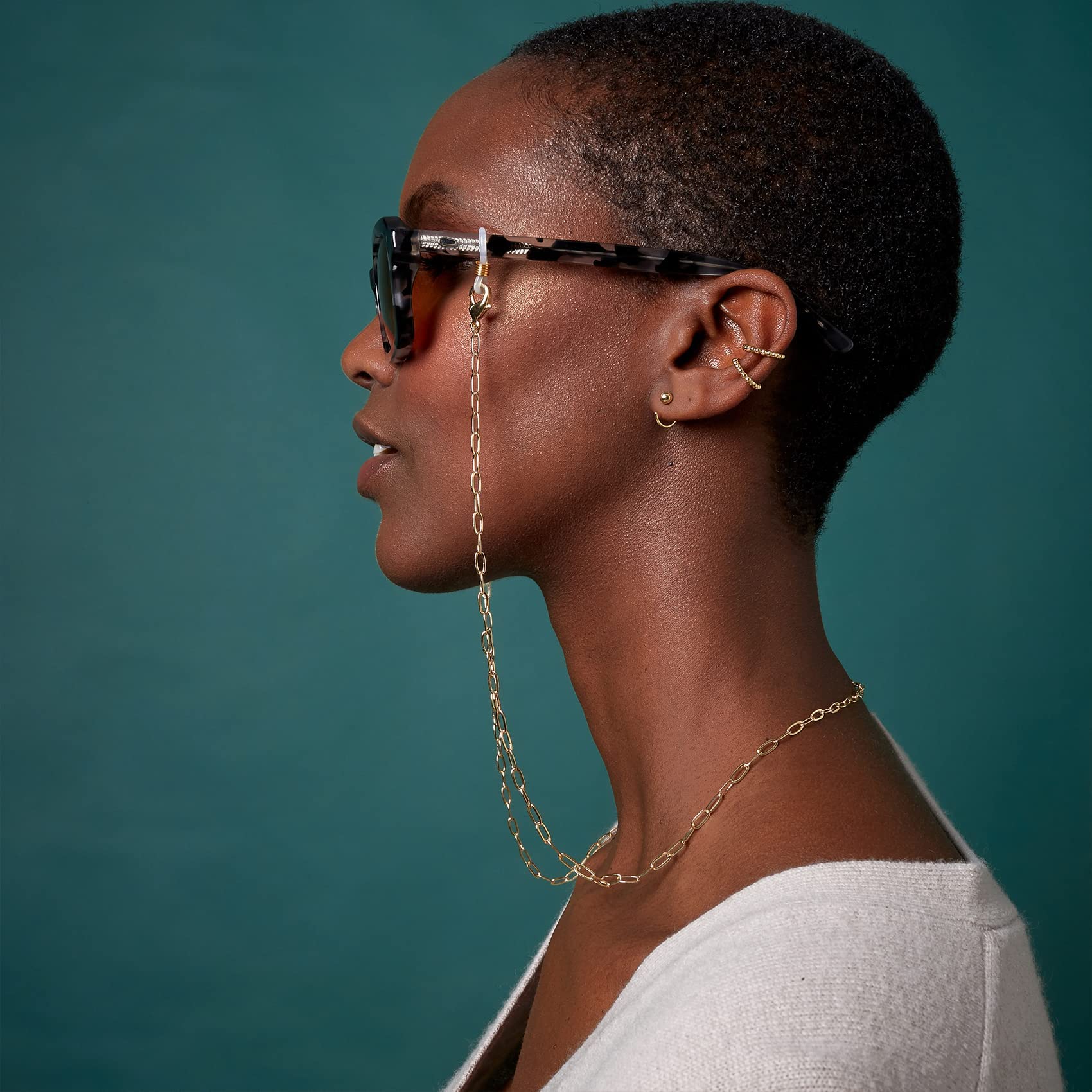 PAVOI 14K Gold Plated Eyeglasses Strap | Glasses Chain for Women | Yellow Gold Eye Glasses Holder Around Neck