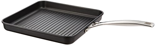 Le Creuset Toughened Non-Stick Ribbed Square Grill 28cm, Black