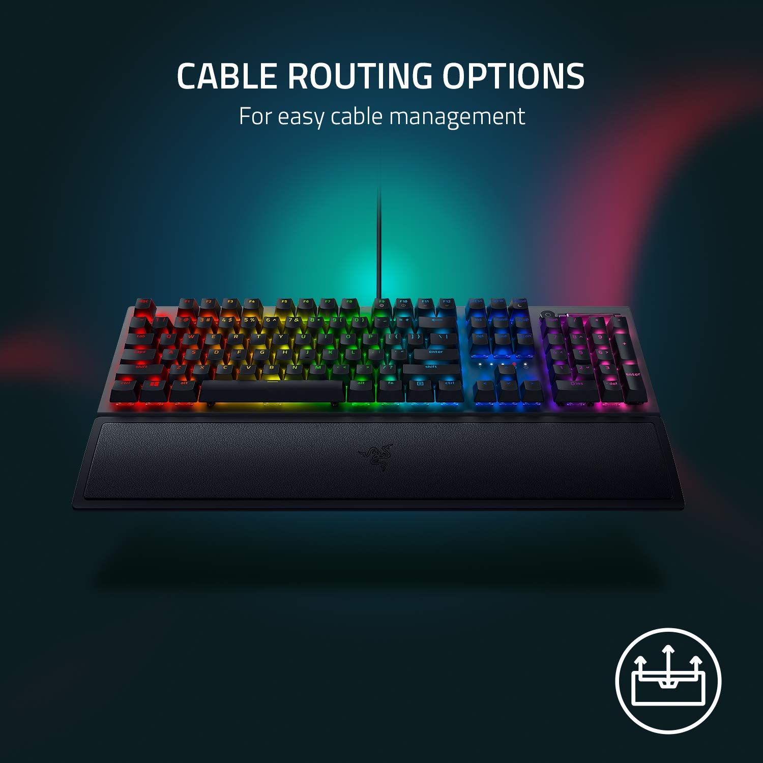 Razer BlackWidow V3 Chroma Mechanical Gaming Keyboard Green Switch Black US (Renewed)