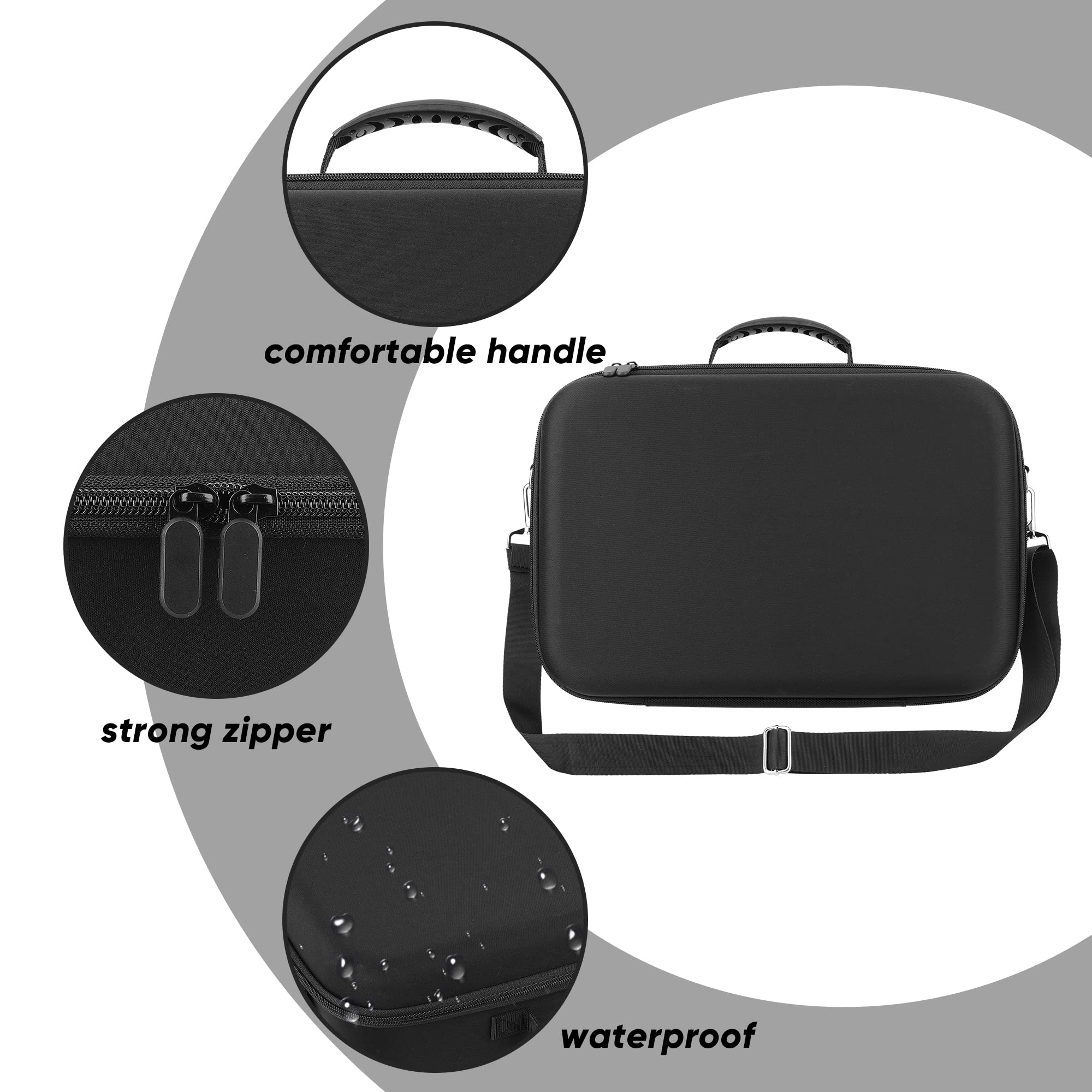 Risou VR Carrying Storage Case Compatible with Oculus Quest 2 VR Gaming Headset and Controllers Accessories.with Silicone Face Cover,Lens Protector,Controller Button Silicone Cover.