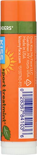 Kiss My Face Lip Balm Sport, Mint, Suncare, 0.15 Ounce