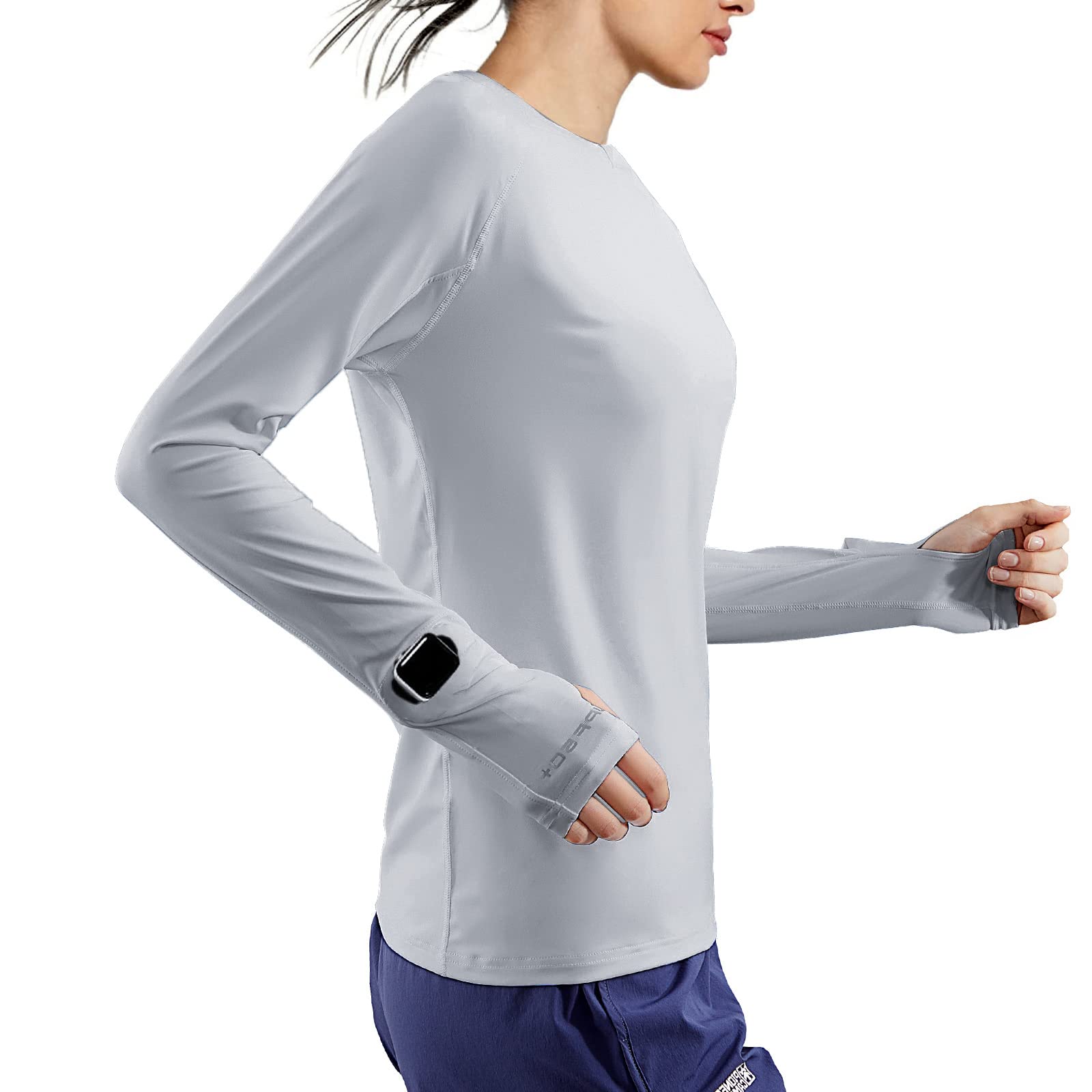 Pioneer Camp Womens Moisture Wicking Shirts Long Sleeve for Running Hiking Fishing Workout Shirt Grey
