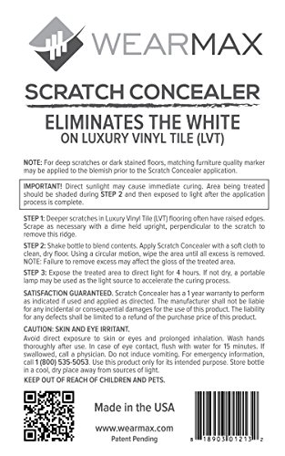 WearMax® Scratch Concealer for Luxury Vinyl Tile (LVT) Flooring - Scratch Repair Touch-up & Remover