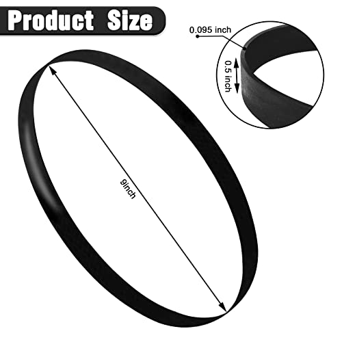 Urethane Band Saw Tires 9 inch Diameter, 2 Pack 9" x 1/2" x .095" Compatible with Branded Bandsaws including Jet Powermatic Grizzly Craftsman Delta/Craftsman/Grizzly/Black & Decker/Ryobi etc.