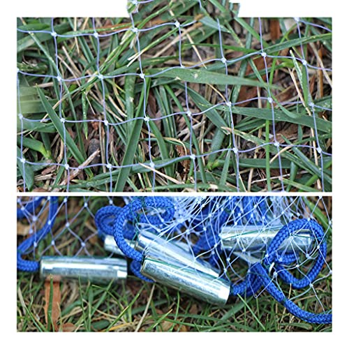 N/A Deep Hole Cast Net Iron Pendant Fishing Net with Blue Ring Style Small Mesh Folding