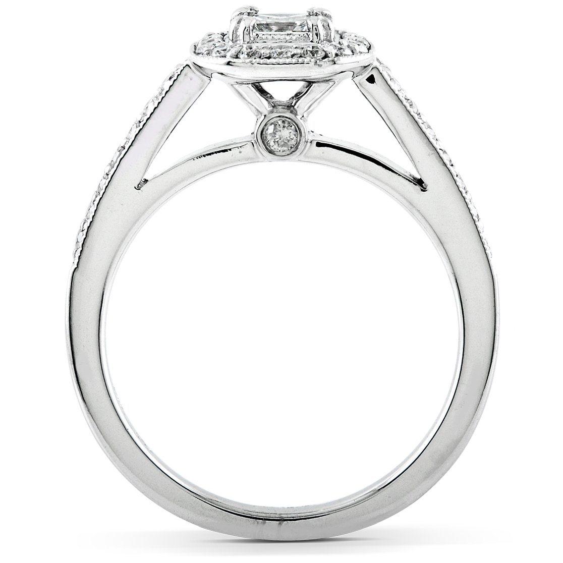Kobelli 5/8 Carat TW Asscher Diamond Engagement Ring and Wedding Band Set 14k White Gold - Size 5.5