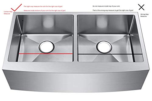 Starstar Kitchen Sink Bottom Grid, Stainless Steel, 30" x 17"