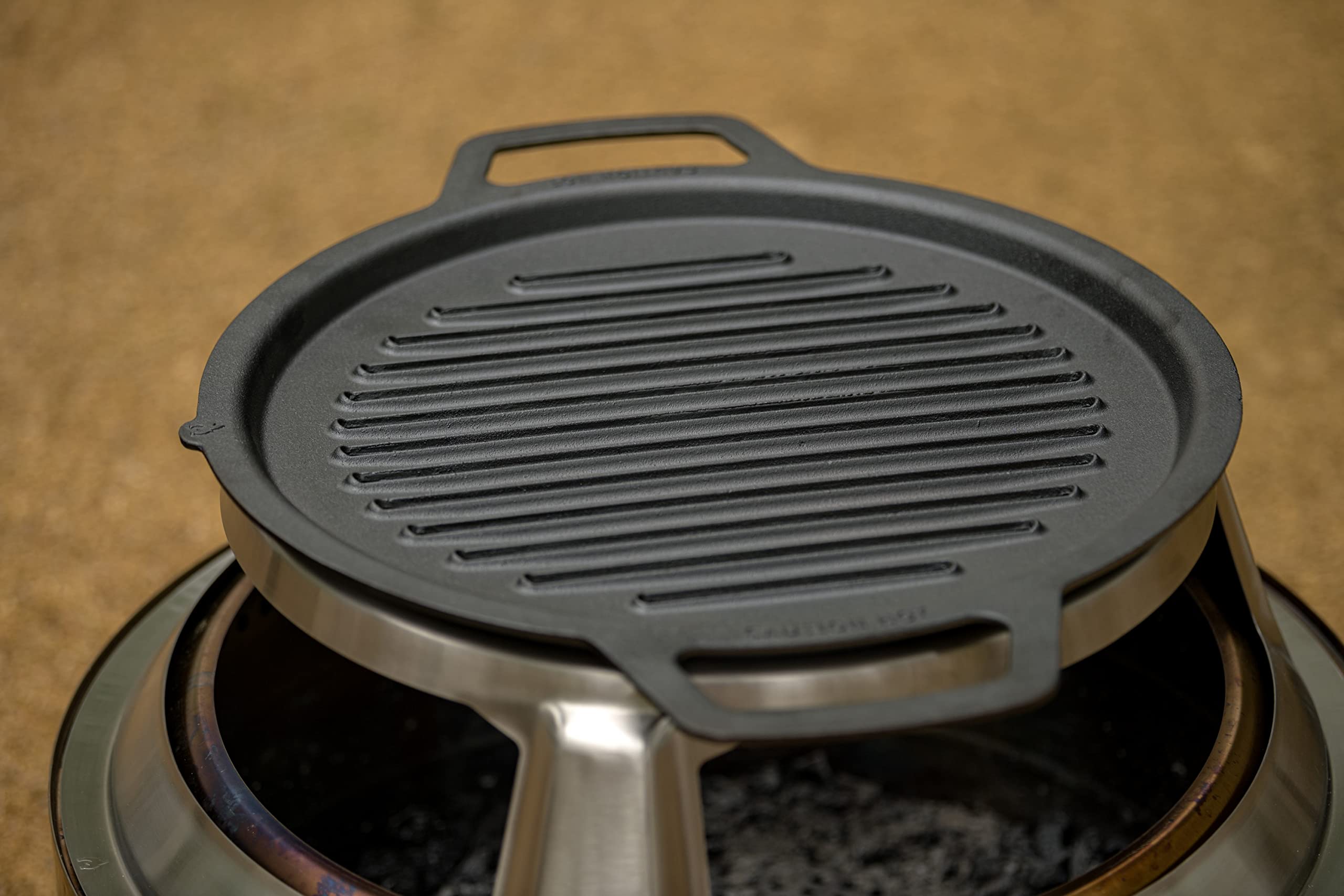 Solo Stove Yukon Cast Iron Grill Cooking Bundle 2.0 | Portable Smokeless Fire Pit, Stand, Grill & Hub, Wood Burning, Removable Ash Pan, Stainless Steel/Cast Iron, H: 26.25in x Dia: 25.75in, 62lbs