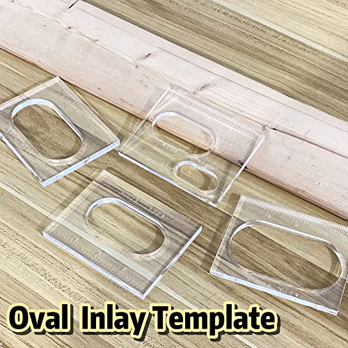 Pack of 4 Grommet/Oval Inlay Templates, Decorative and Router Templates for Woodworking