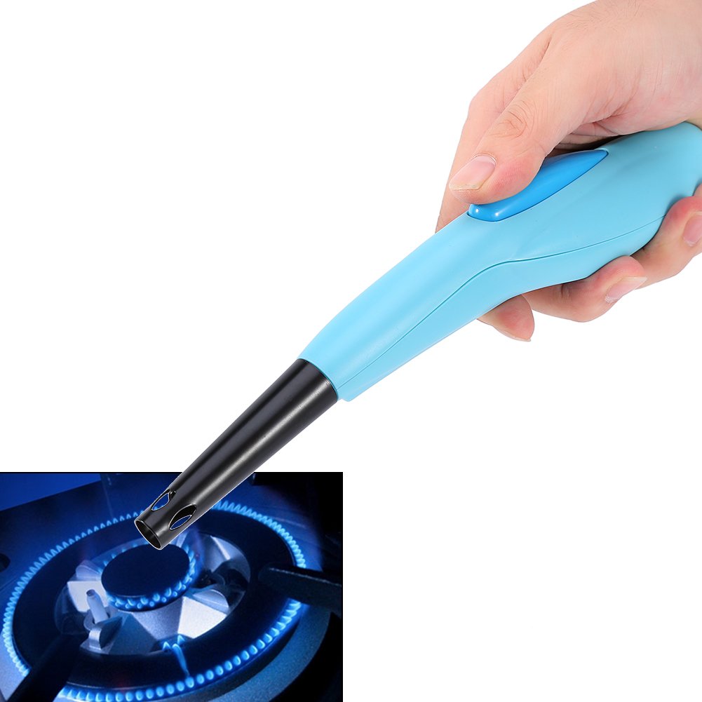 nulala Electronic Kitchen Gas Stove Lighter Igniter Cookout BBQ Gas Oven Candle Cooker Kitchen Outdoor Camping Picnic Use(Sky Blue)