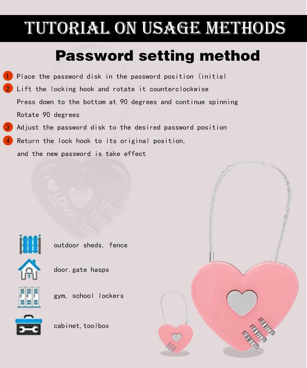 WANLIAN 2 Combination Locks, 3 Digit Combination Padlock with 4.13in (10.5cm) Steel Wire Rope Outdoor Waterproof Padlock for Backpack Luggage Door, Sports Lock