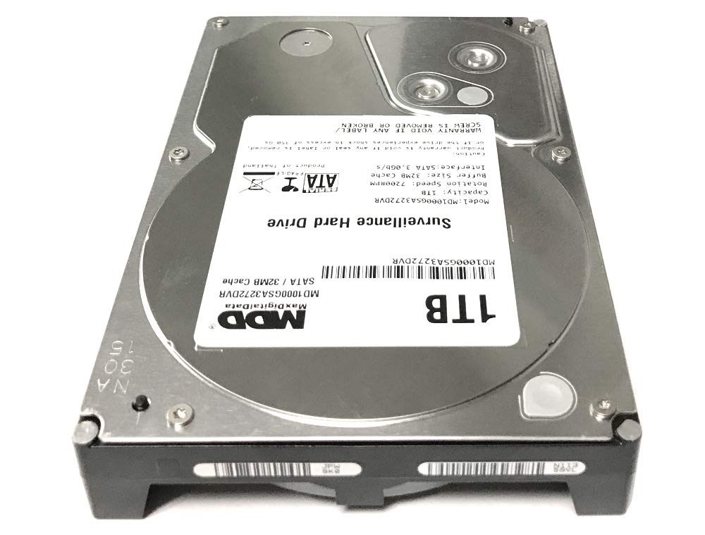 MaxDigitalData 1TB 32MB Cache 7200PM SATA 3.0Gb/s 3.5" Internal Surveillance CCTV DVR Hard Drive (MD1000GSA3272DVR) - w/ 2 Year Warranty