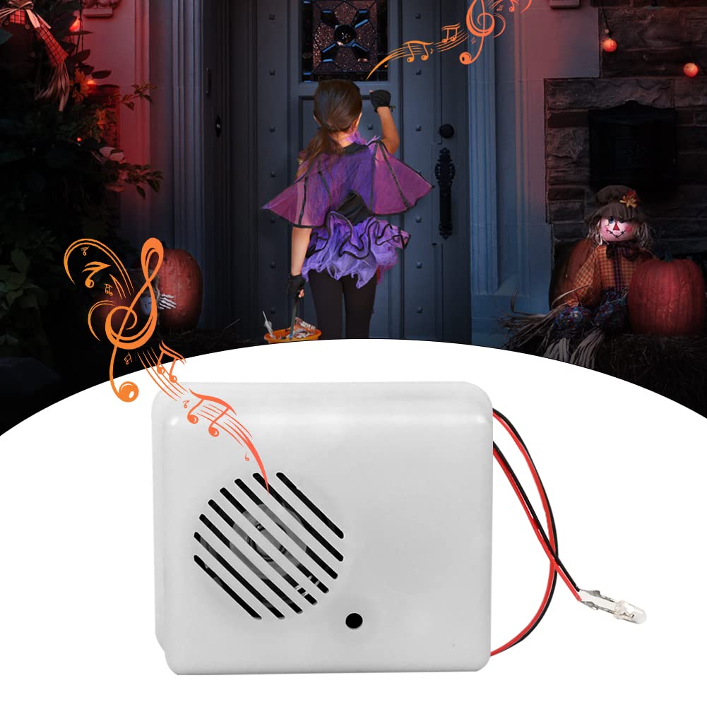 OILK DIY Halloween Sound Sensor, Scream Speaker Horror Screaming Tricky Voice-Activated Props Scary Sound Speaker Sensor for Halloween Party Decoration