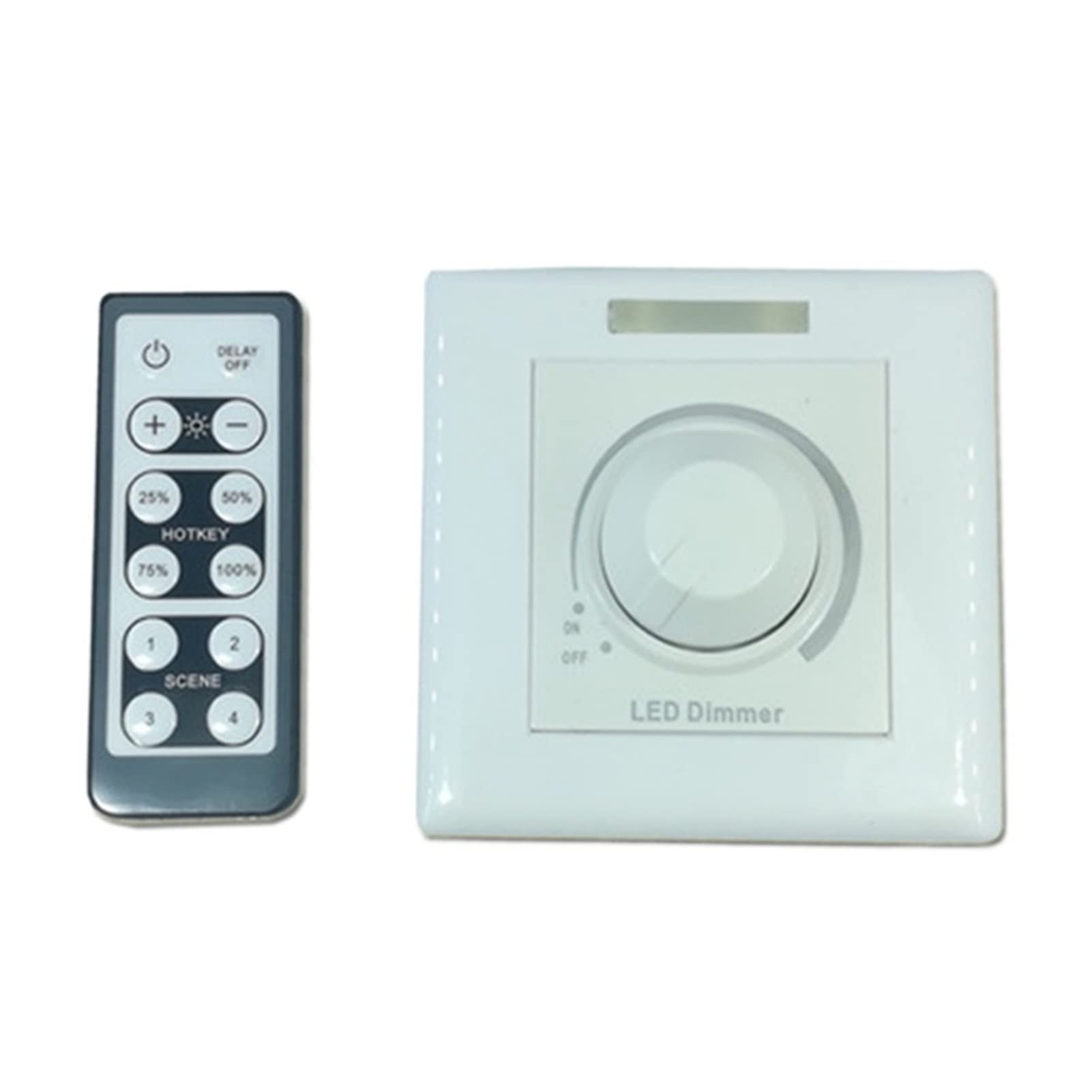 MSEURO Infrared Remote Control Switch LED Dimmer 220V 110V LED Stepless Trailing Edge Phase Dimmer 86 Type Dimmer for LED Lamps (Size : 110V)