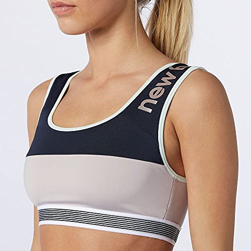 New Balance Women's Achiever Remix Crop Top, Logwood, Large