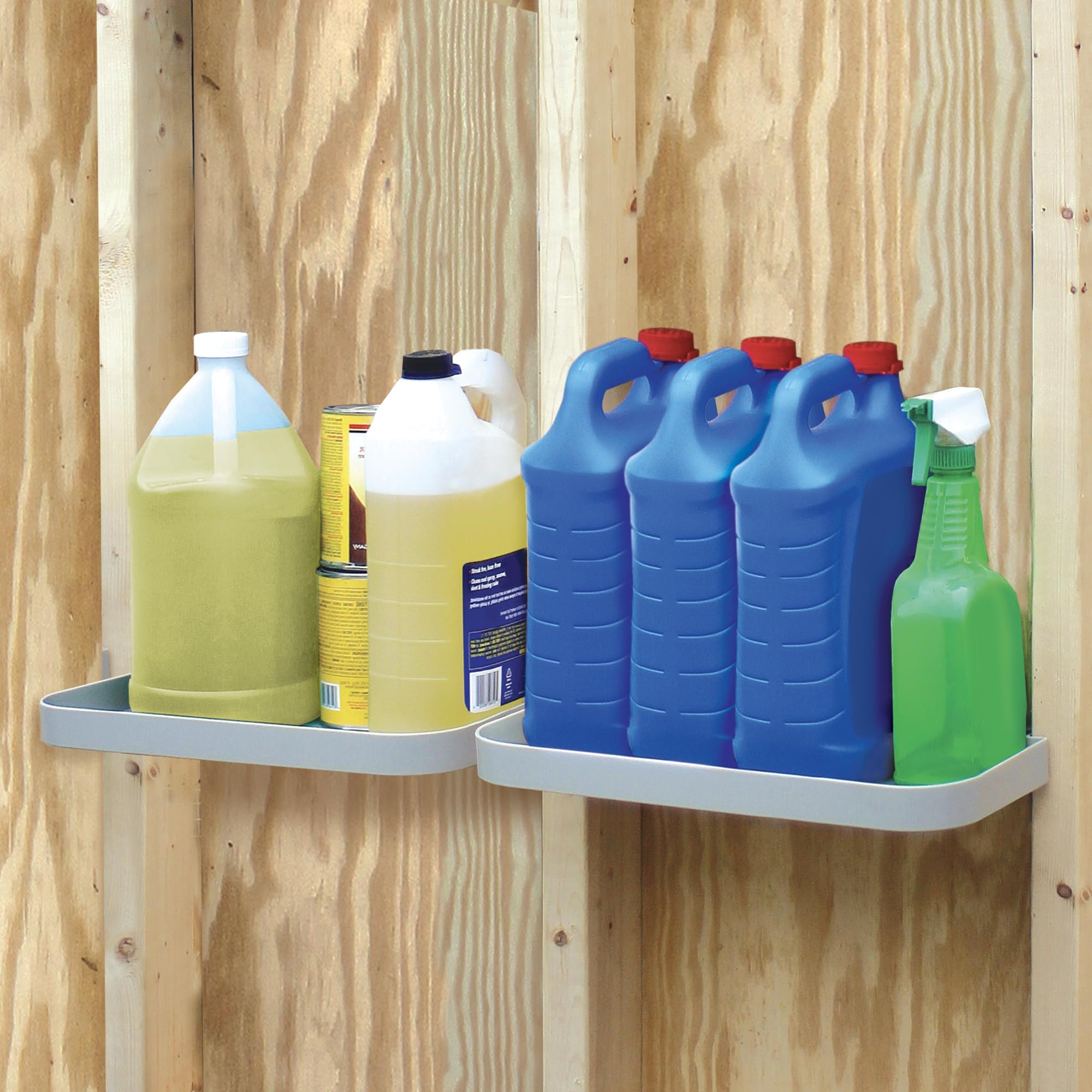 VersaCaddy Between Stud Shelving | Shelving for Garage, Home | Open Wall Shelving That Fits Between Studs | Package of Two Large Shelves