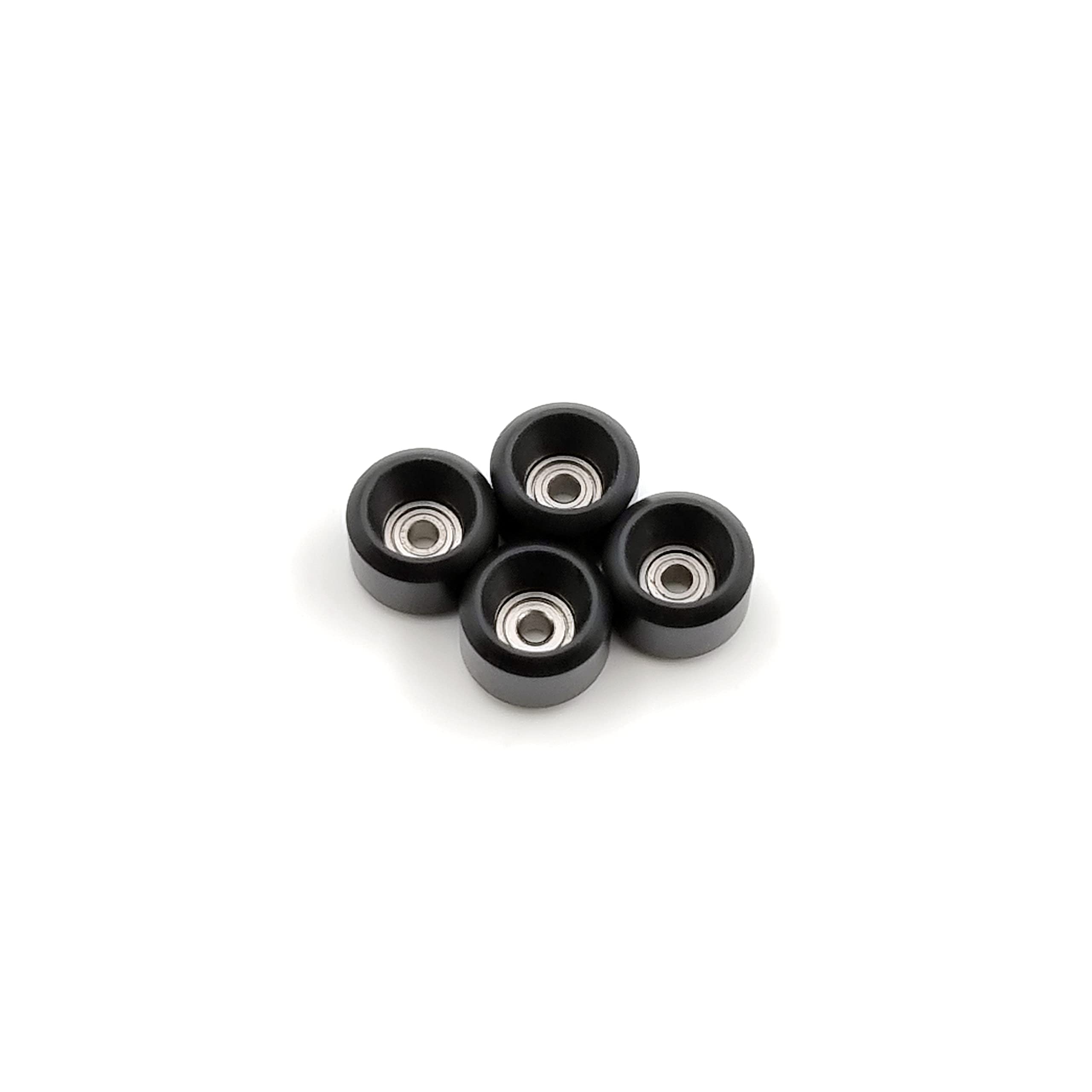 SPITBOARDS Fingerboard Pro Wheels with Real Ball Bearings, Professional CNC Polyurethan Quality, Street Wheels Shape (White)
