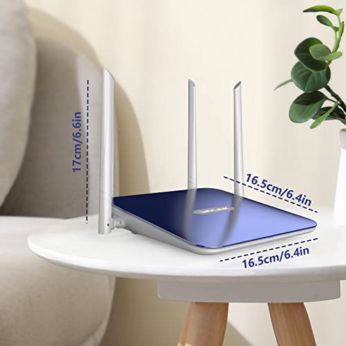 WAVLINK AC1200 WiFi Router Dual Band Wireless Internet Router with Dual Band 2.4GHz +5GHz, 100Mbps WAN/LAN Ethernet Ports, 4 x 5dBi Omni Directional Antennas, Support Router,AP,Repeater Mode