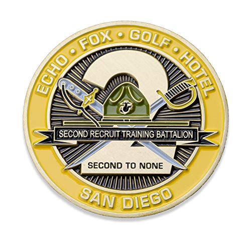 USMC Second Recruit Training Battalion San Diego Challenge Coin - 2nd BN San Diego - Marine Corps Training Military Coins - Designed by Marines for Marines - Officially License