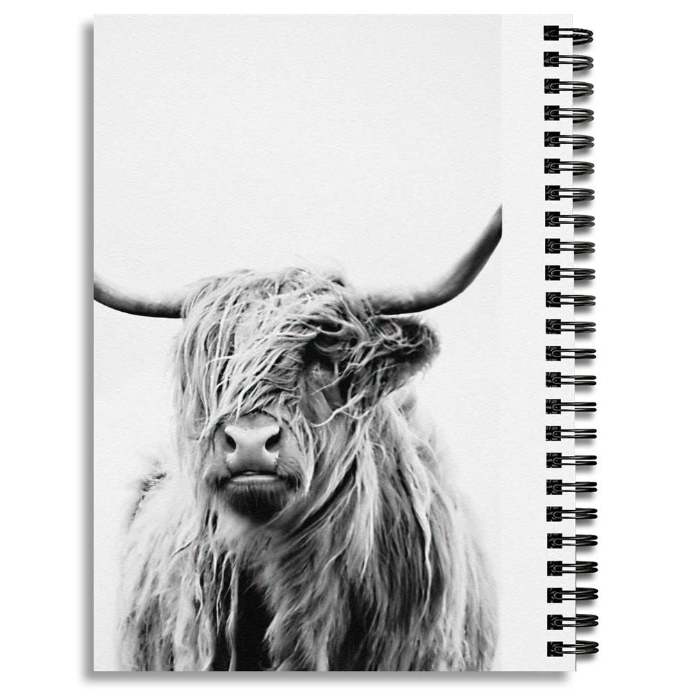 Lined Spiral Notebook Portrait Planner Of Notepad Aing Journaling Highland Notebooks Cow Journal Composition Lined Office Organizer Weekly Planner Body Measurements