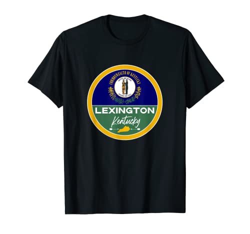 Lexington Kentucky KY Flag Badge Vacation Souvenir T-Shirt