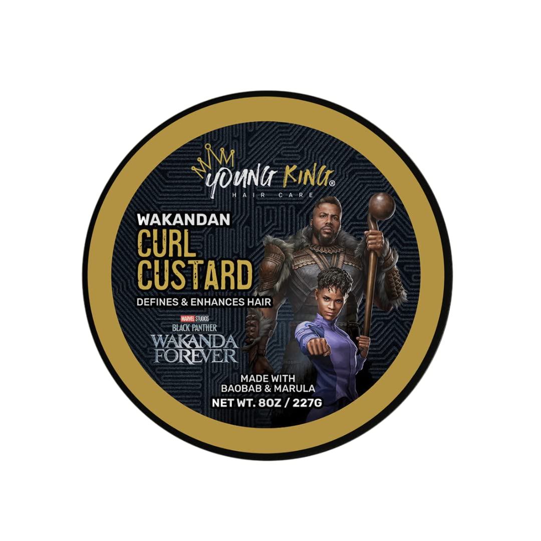 YOUNG KING HAIR CARE Marvel Black Panther: Wakanda Forever Wakandan Curling Custard, 8 Oz