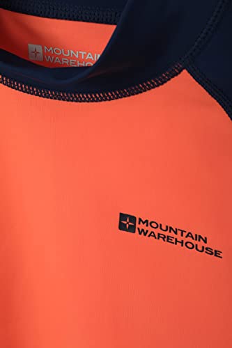 Mountain Warehouse Kids Rash Guard - UPF50+ Long Sleeve Rash Top Bright Orange 9-10 Years