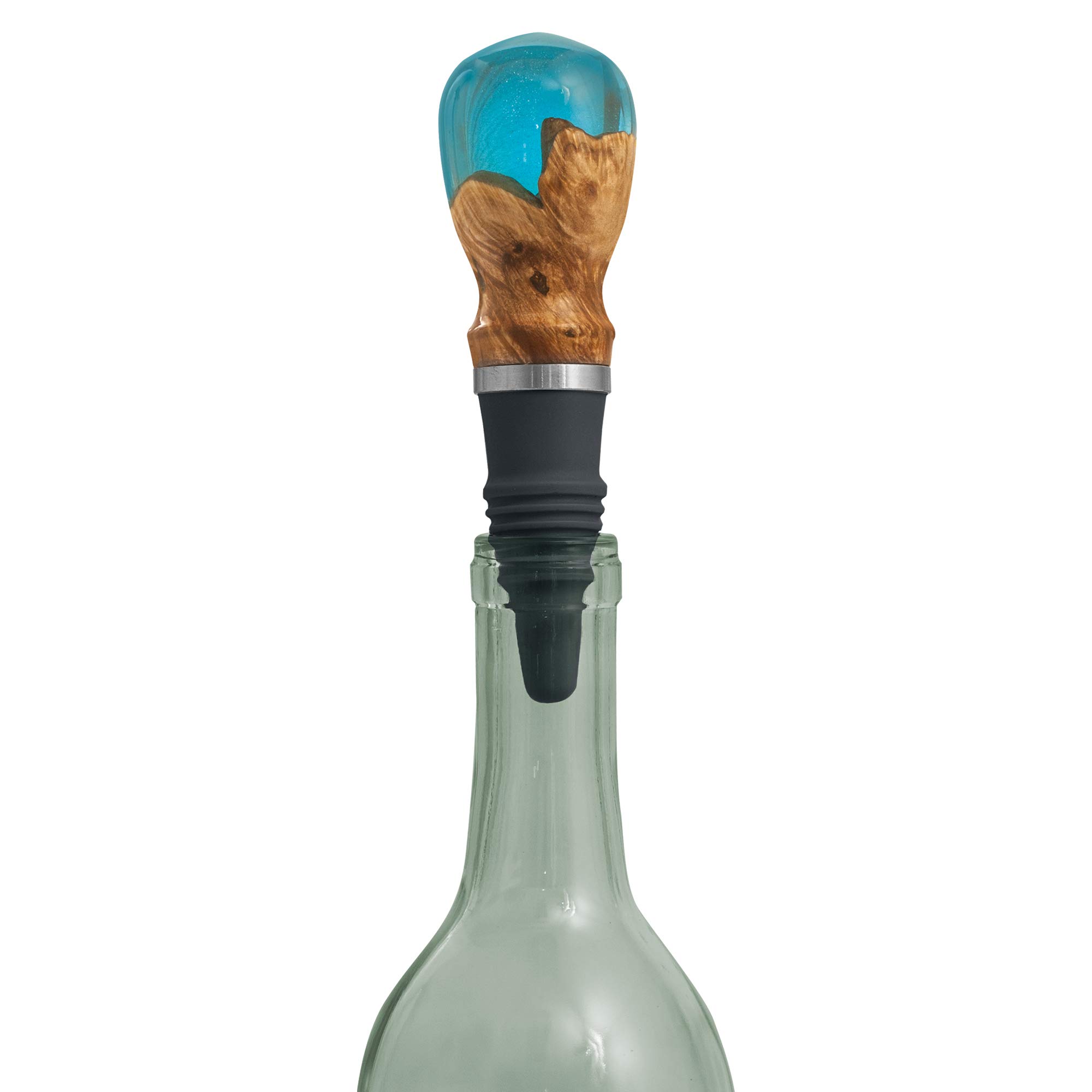 Silicone Bottle Stopper with 3/8β x 16 tpi Threaded Post For Attaching Hand Made or Lathe Turned Handles β¦ (Black, 10)