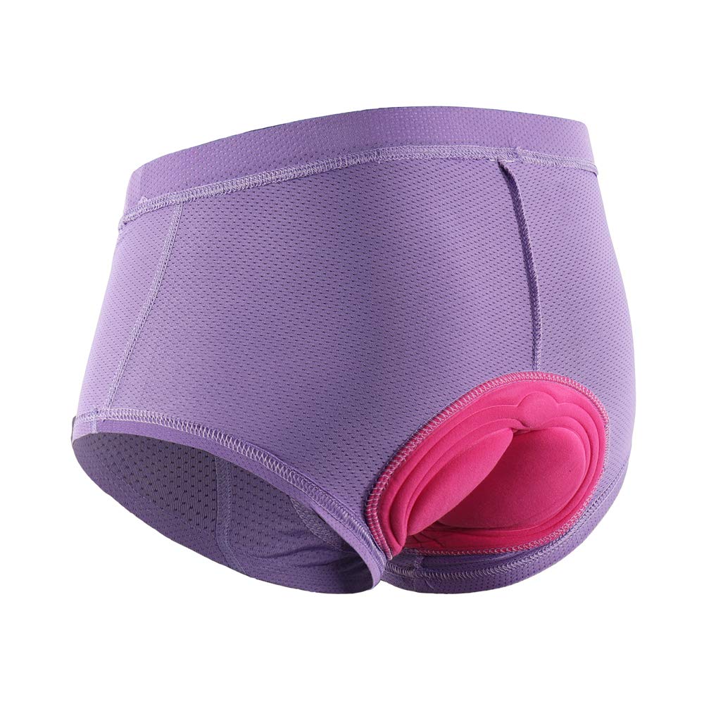 Lixada Cycling Shorts 3D Padded MTB Bicycle Bike Shorts Breathable Quick Dry Shorts (Purple-Women, Medium)