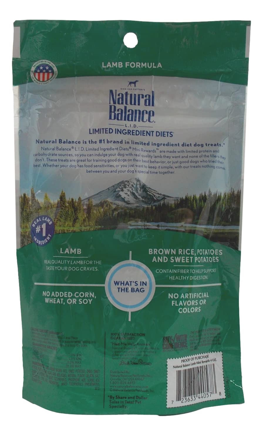 Natural Balance L.I.D. Mini Rewards Chewy Bites Dog Treats 3 Flavor Bundle - (1) Each: Lamb, Duck, Chicken (4 Ounces) - Plus Fun Animal Facts Booklet Bundle