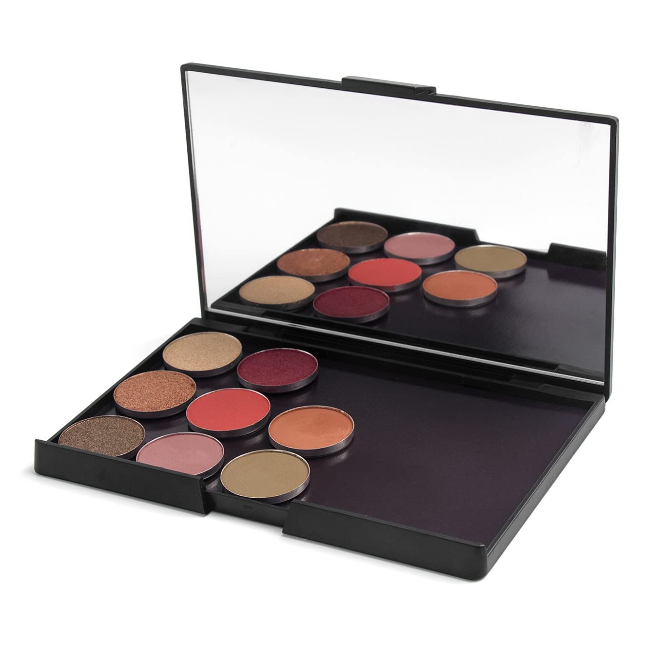 TUOKING Makeup Magnetic Palette with Mirror and 20Pcs Metal Stickers Empty Storage Palette for Eyeshadow Powder Highlighter (Marble)