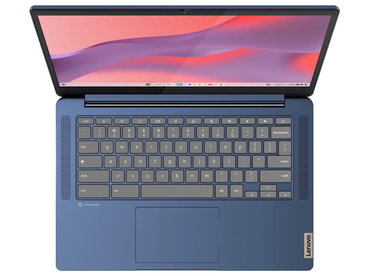 Lenovo Chromebook Slim 14" FHD Touchscreen Laptop | MediaTek Kompanio 520 | 4GB DDR4 | 64GB eMMC | Arm Mali-G52 MC1 | Chrome OS | Blue| Bundle with Stylus Pen