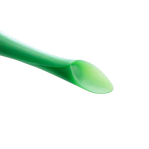 Olababy 100% Silicone Training Cup with Straw Lid (Mint) and Training Spoon Set Bundle