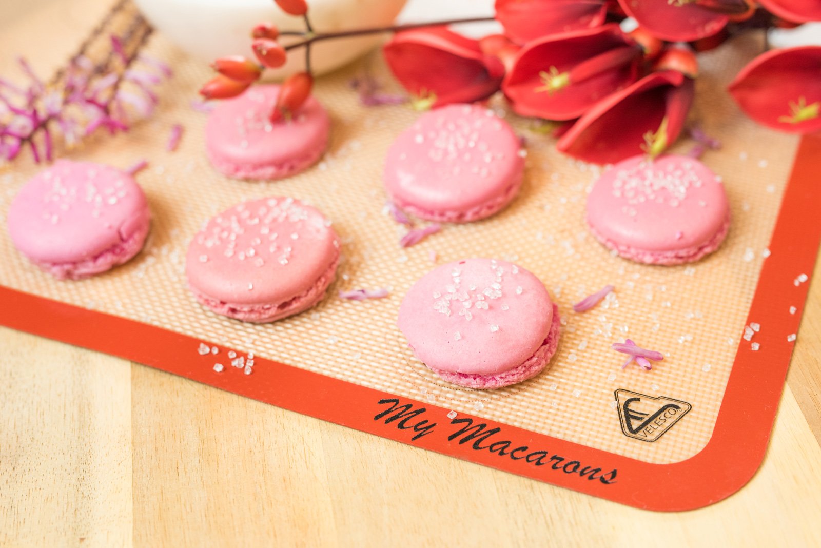 Silicone Macaron Baking Mat - Set of 3 Half Sheet (Thick & Large 11 5/8" x 16 1/2") - Non Stick Silicon Liner for Bake Pans & Rolling - Macaroon/Pastry/Cookie Making - Professional Grade Nonstick