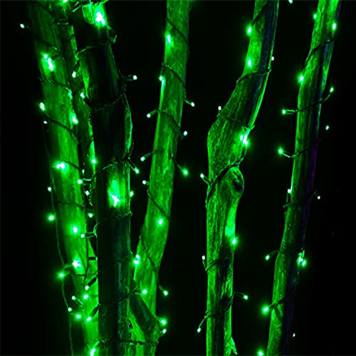 weillsnow Green Christmas Lights, 200 LED 66Ft Plug in Waterproof St Patrick's Lights, 8 Modes with Memory for Outdoor Indoor Garden Tree Patio Irish Christmas Decorations (66FT, Green)