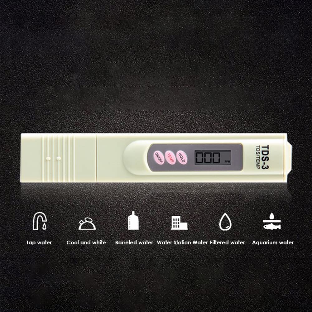 Water Quality Tester with TDS Tester Pen, Water Electrolyzer Testers LCD Screen Display, Household Water Quality Testers Meter for Water Industry