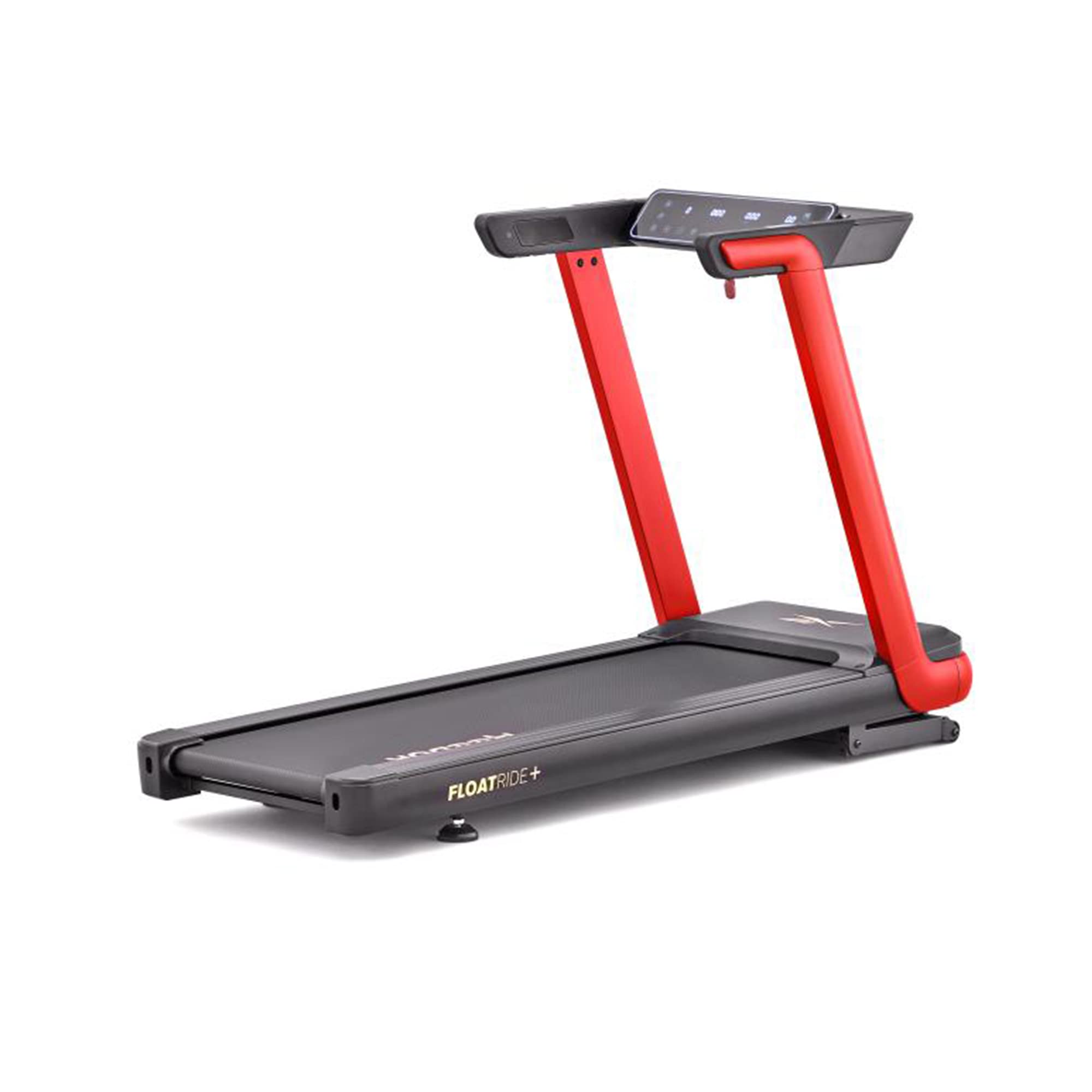 Reebok Adjustable Floatride Home Running Treadmill with Eco Kinetic Motor, Floatride+ Cushioning Technology, Fitness Programs, and Touch LED, Red