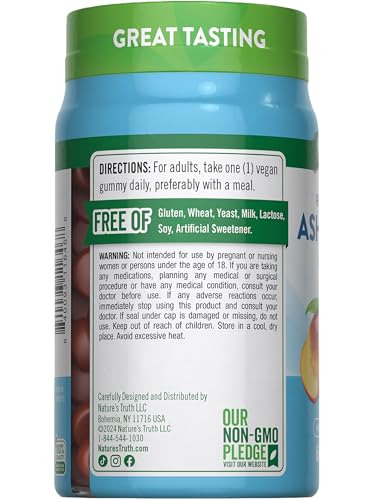 Nature's Truth Ashwagandha Gummies | 60 Tropical Flavor Gummies | Vegan, Non-GMO, & Gluten Free Supplement