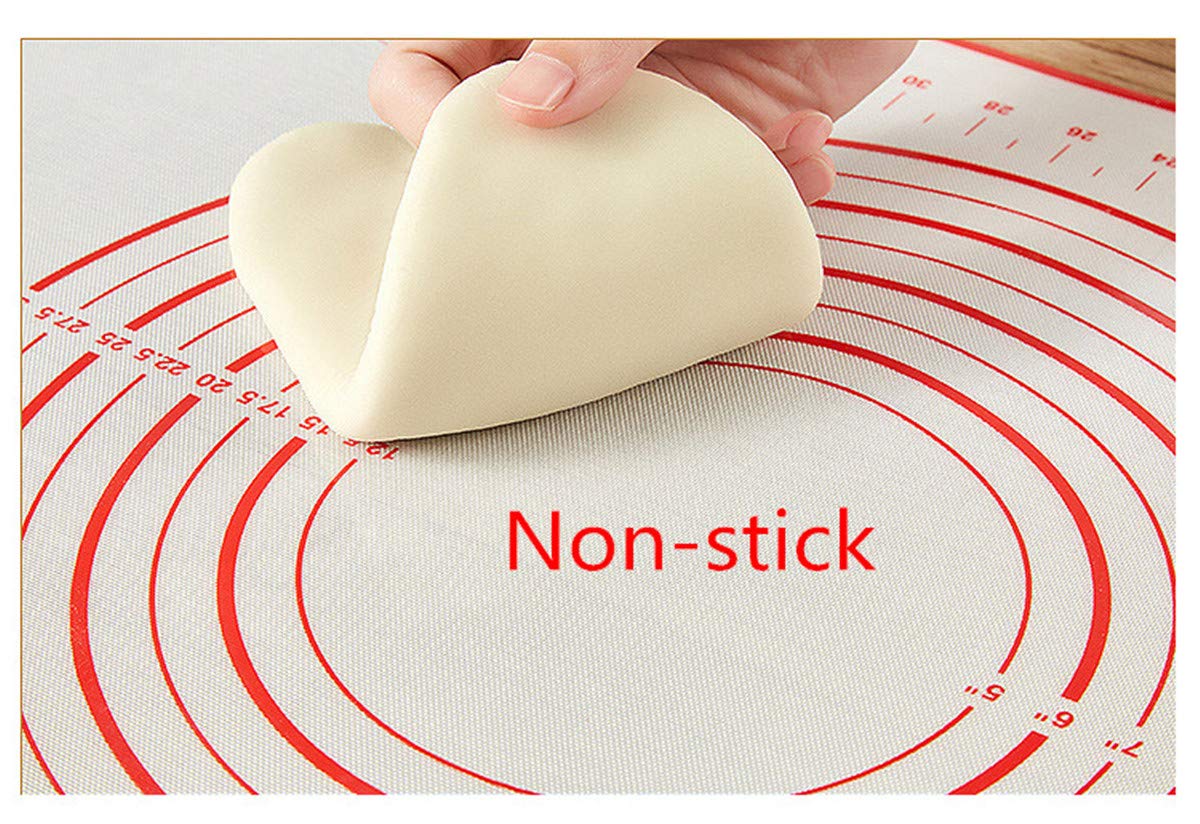Silicone Pastry Mat Extra Large, 32" x 24" Non-stick Baking Mat with Measurement Kneading Board for Dough Rolling, Non-slip Counter Mat, Oven Liner, Fondant/Pie Crust Mat