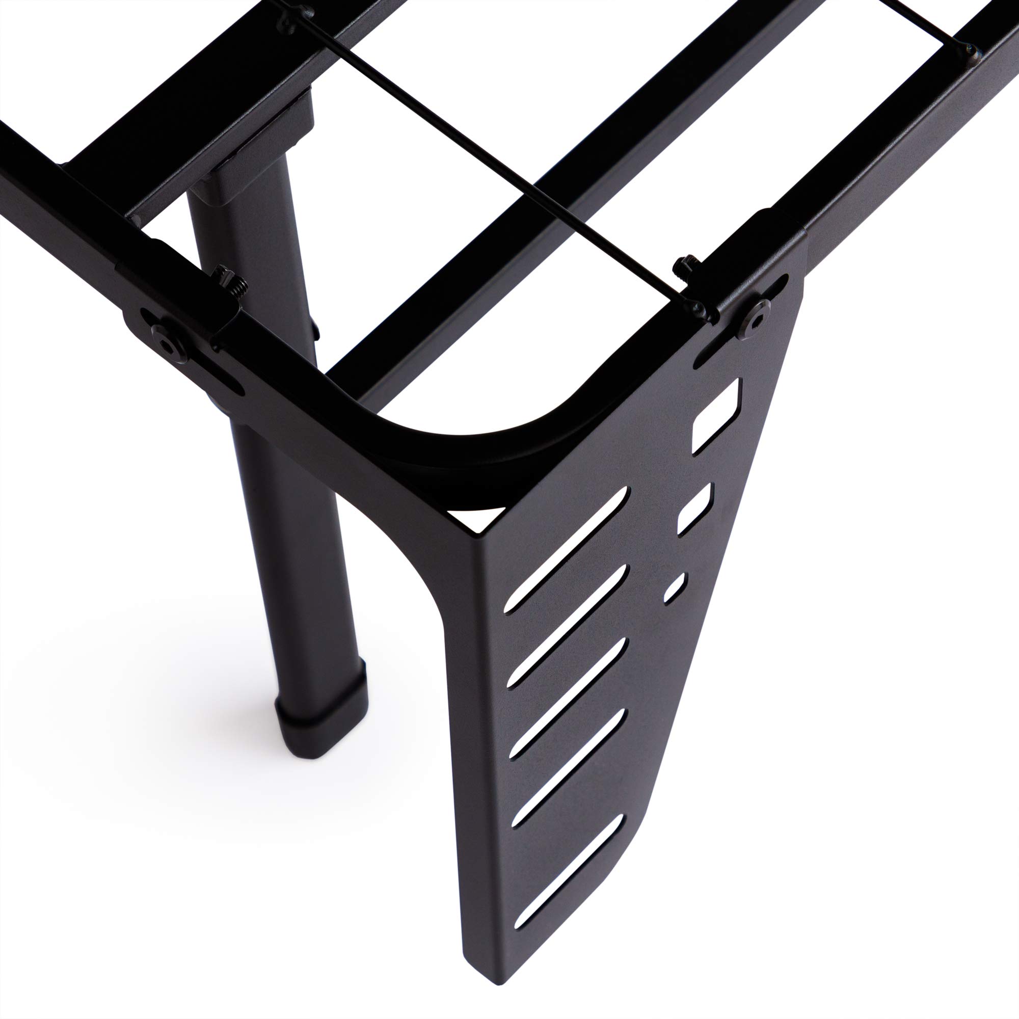 Linenspa Headboard Brackets - Attach Headboard to Platform Bed Frame - Easy to Adjust - Compatible with all Headboards - Durable - Steel - Black(Traditional Headboard Brackets)