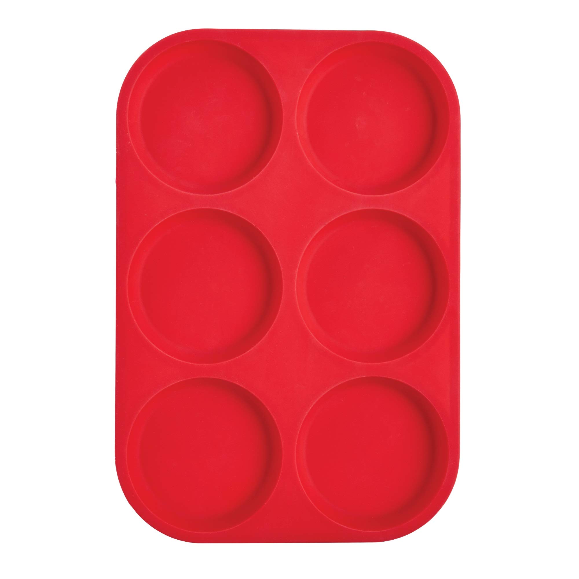 Mrs. Anderson's Baking Silicone 6-Cup Muffin Top Pan, Non-Stick European-Grade Silicone