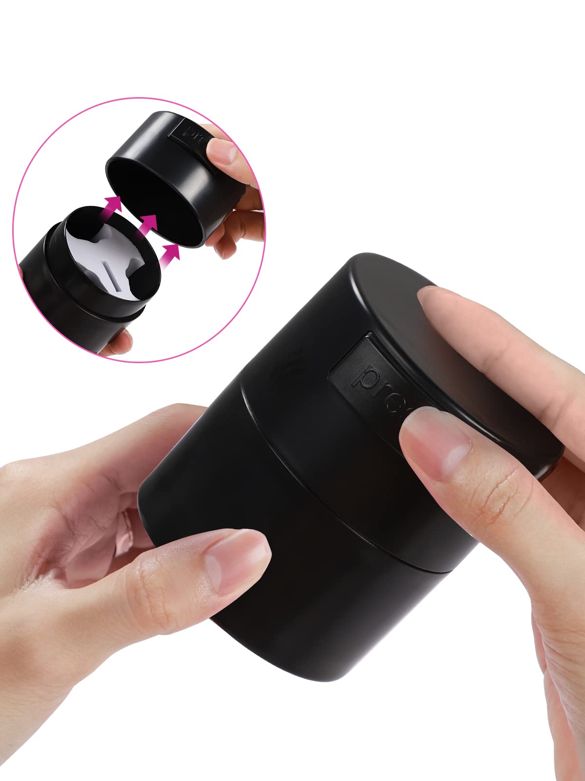 TEOYALL Eyelash Glue Storage Container, 3 Compartment Lash Adhesive Organizer Tank, Black