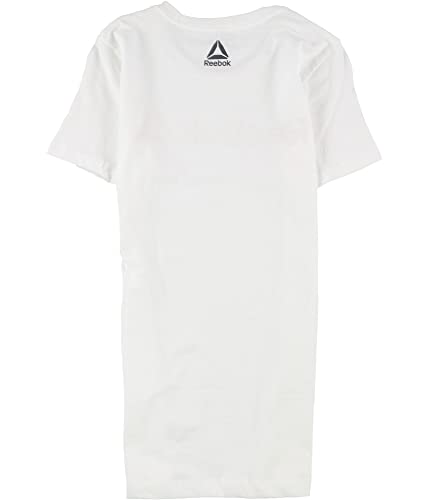 Reebok Mens Basic Gold Logo Graphic T-Shirt, White, Small