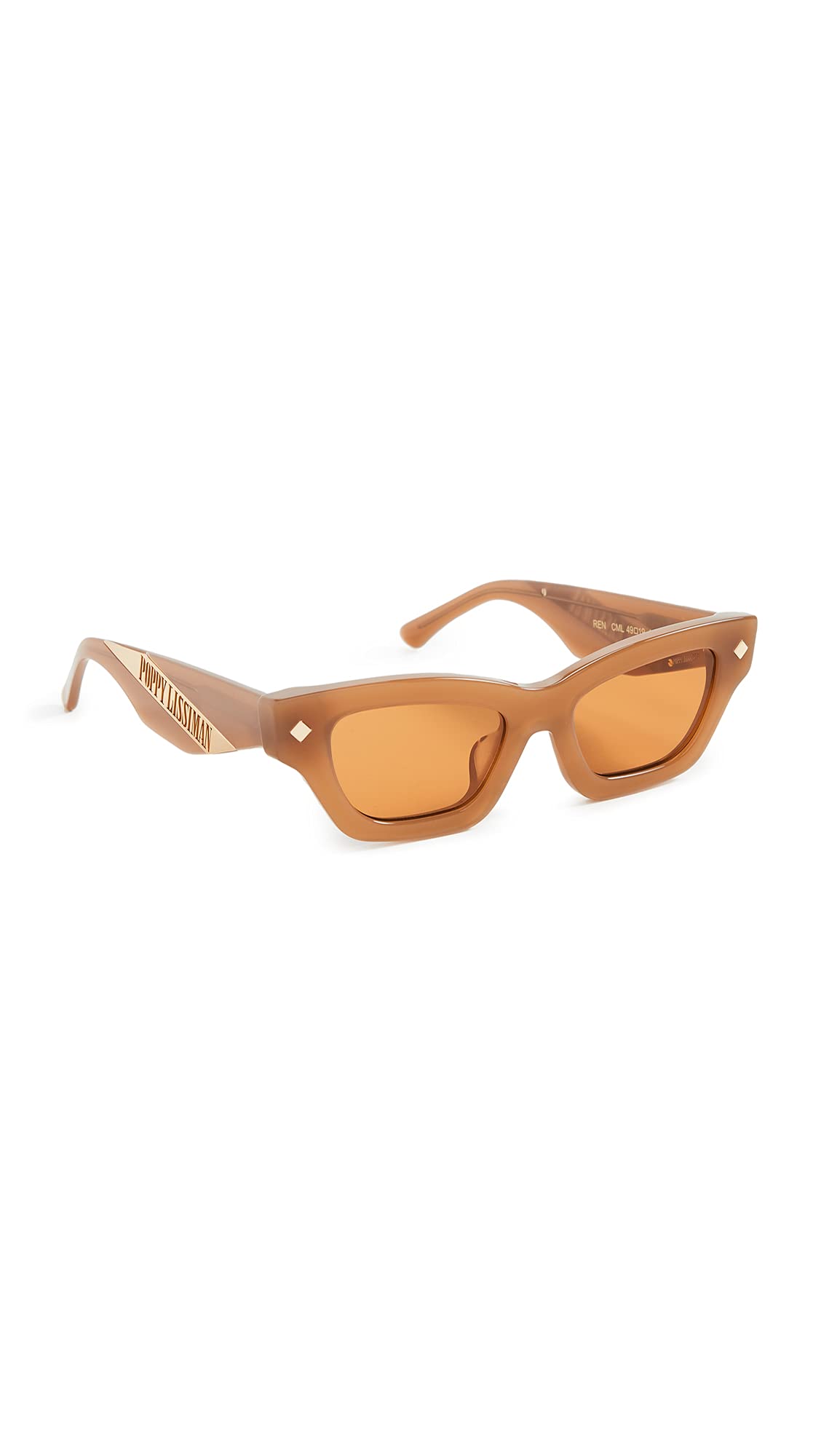 Poppy Lissiman Women's Ren Sunglasses, Camel, Tan, Brown, Orange, One Size