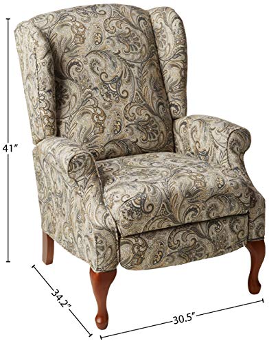Lane Home Furnishings 6002-11 Luisa Prussian Hi Leg Recliner,Medium