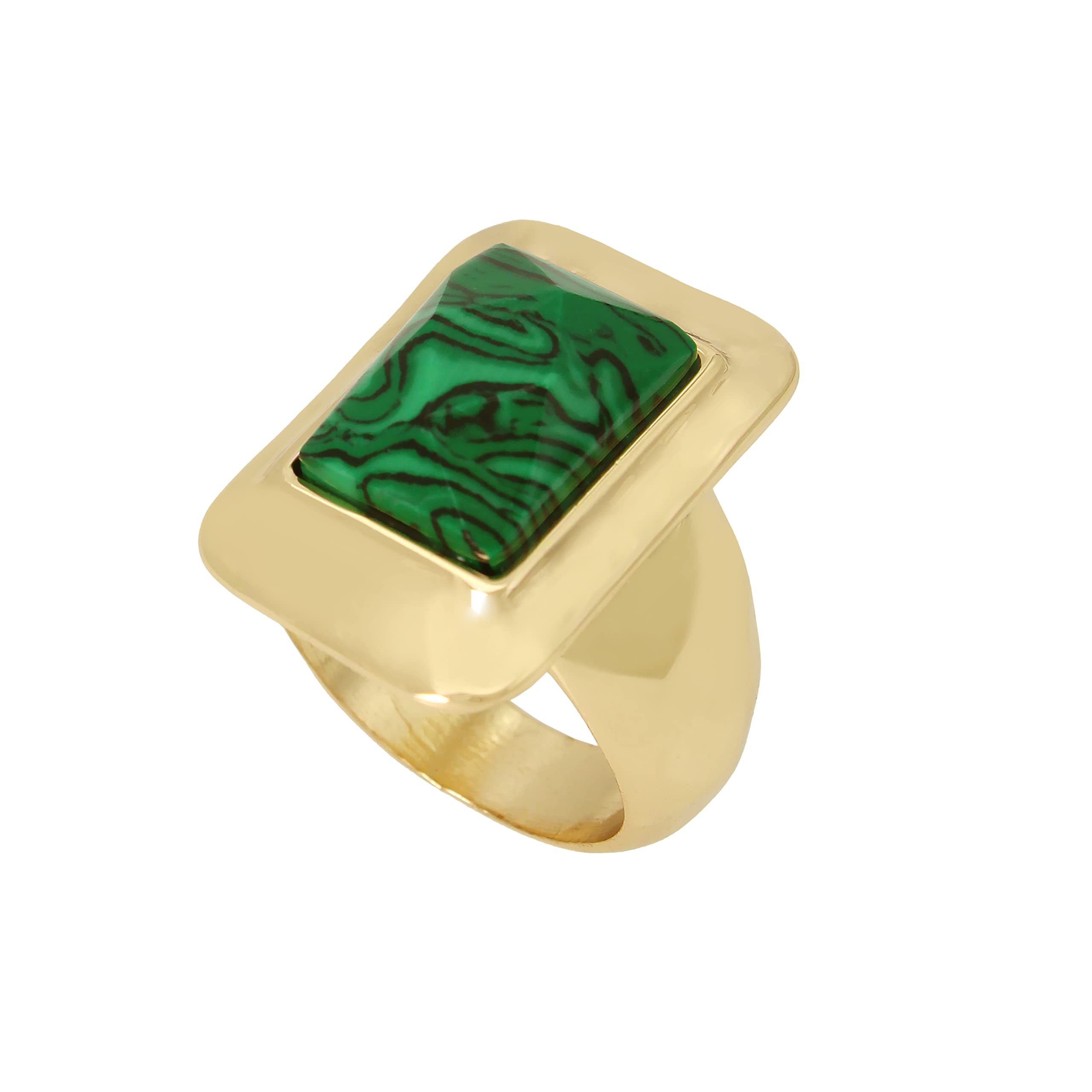 Robert Lee Morris Soho Malachite Cocktail Ring
