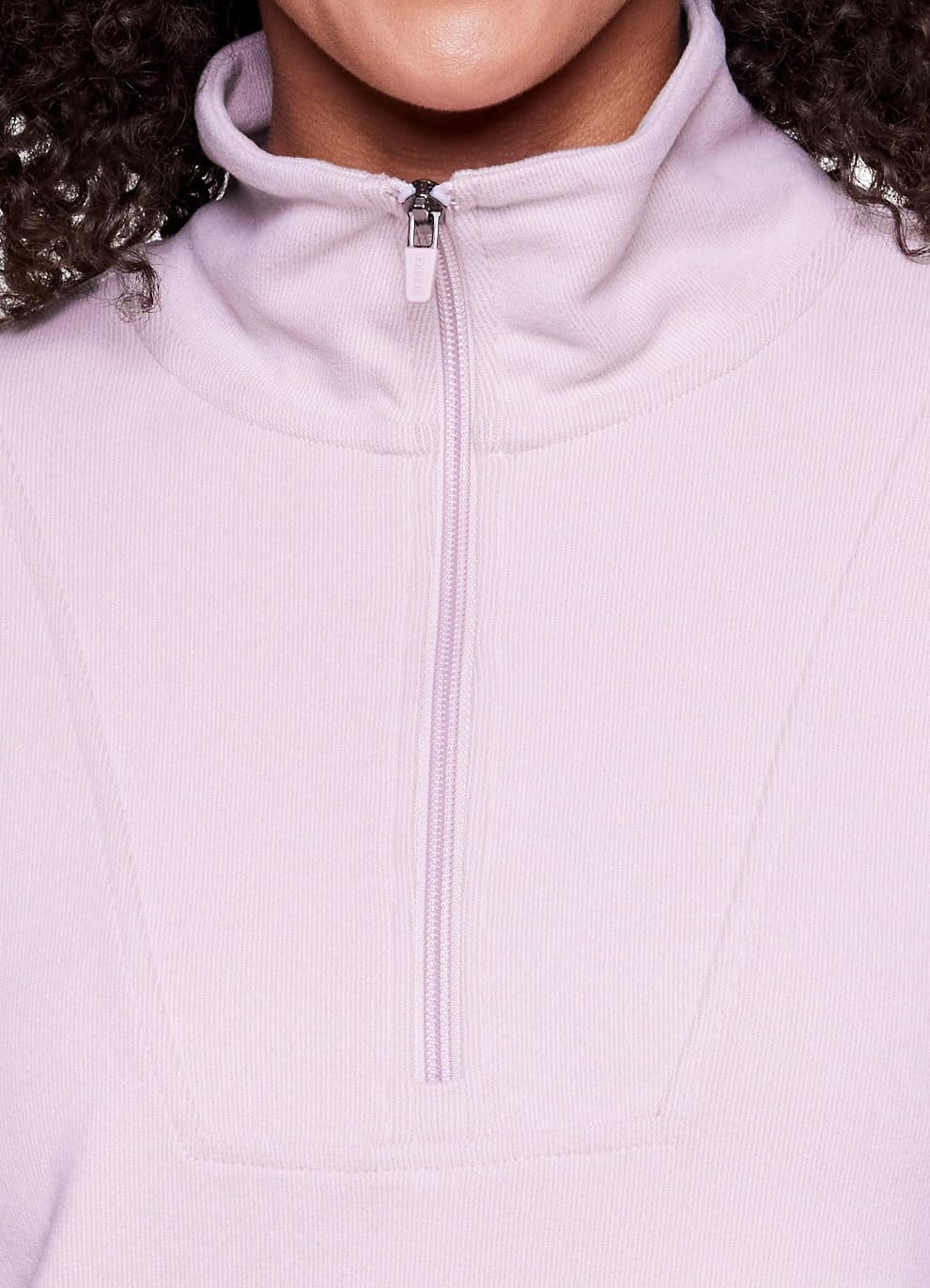 RBX Women's 1/2 Zip Pullover Soft Lightweight Zip Mock Neck Running Top Plush Purple L