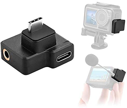 Microphone 3.5mm/USB-Cc Adapter Audio External Mic Mount for TRS Plug Osmo Action Accessories